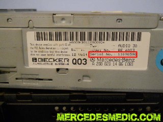 radio serial number location – MB Medic